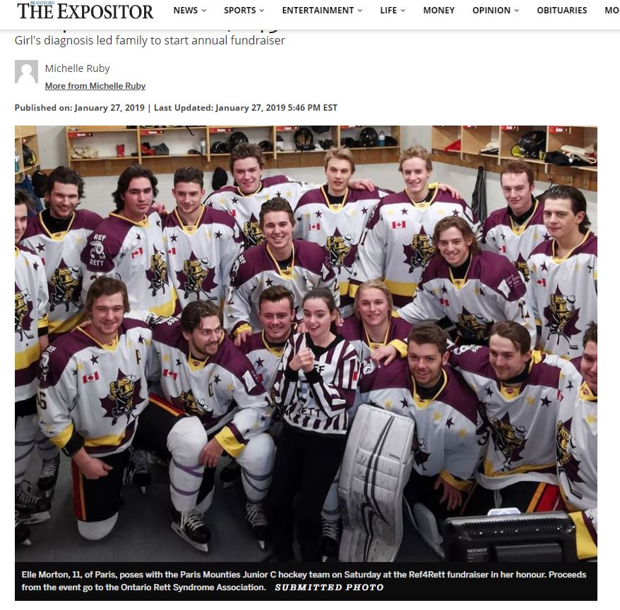 Ref4Rett in the Brantford Expositor – REF4RETT